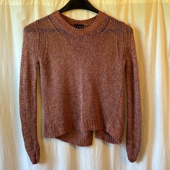 Theory | Sweaters | Theory Dark Cranberry Brown Linen Adoncia Sweater ...